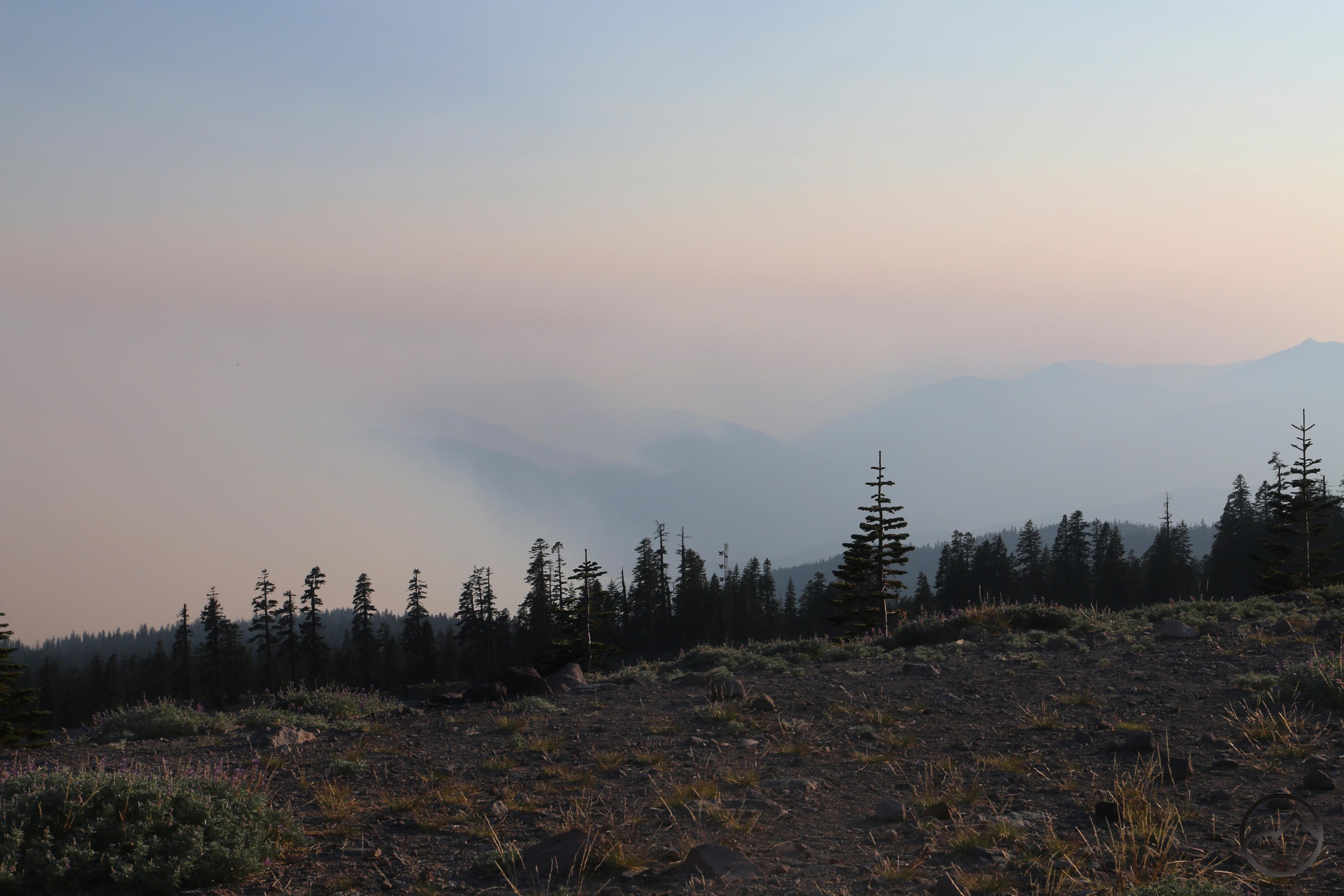 Looking Down As The Smoke Rolls In | Hike Mt. Shasta